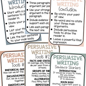 Persuasive Writing Posters - Earth Tones Classroom Decor - Etsy