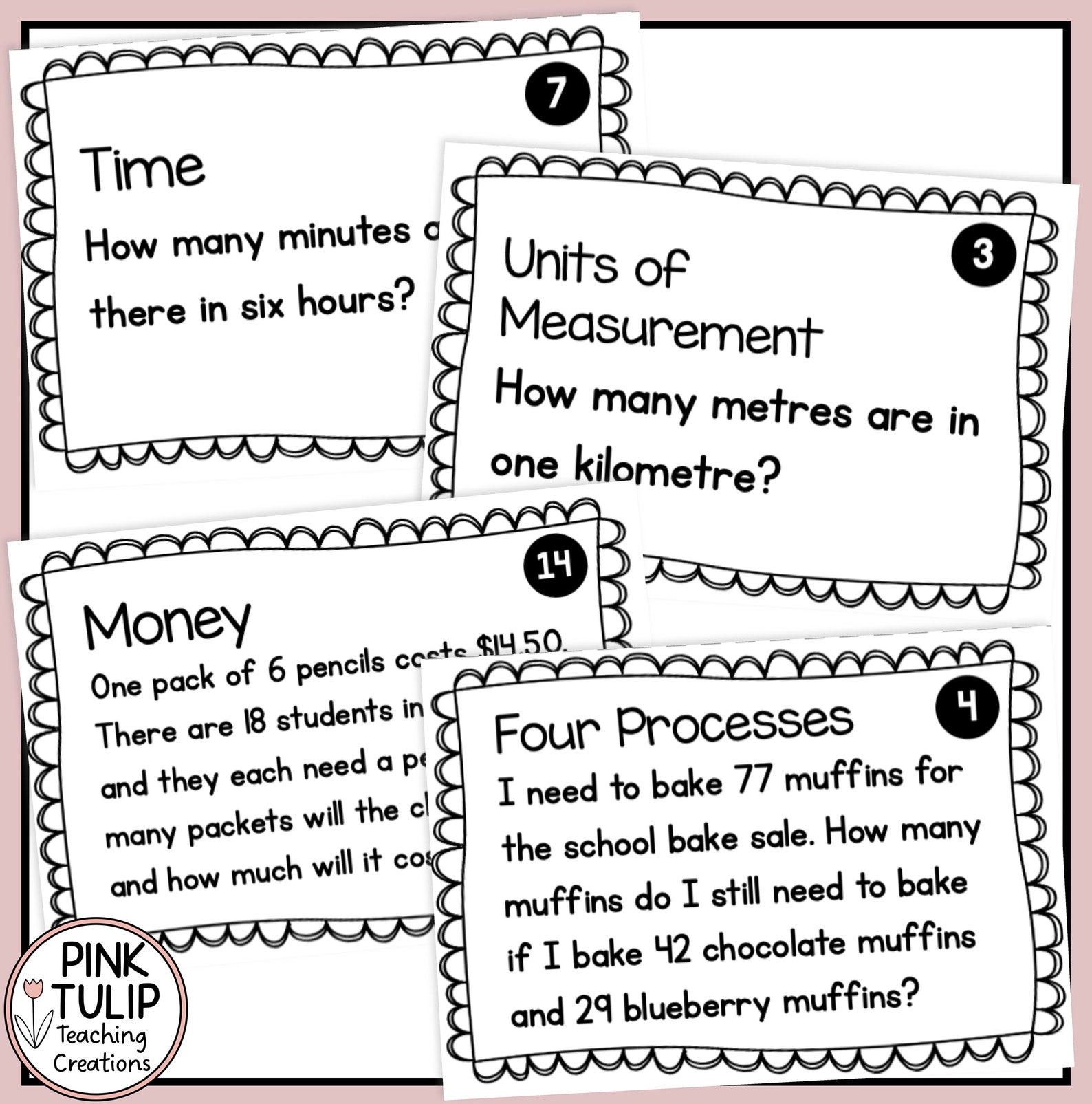 Maths Problem Solving Worded Question Task Cards - Etsy