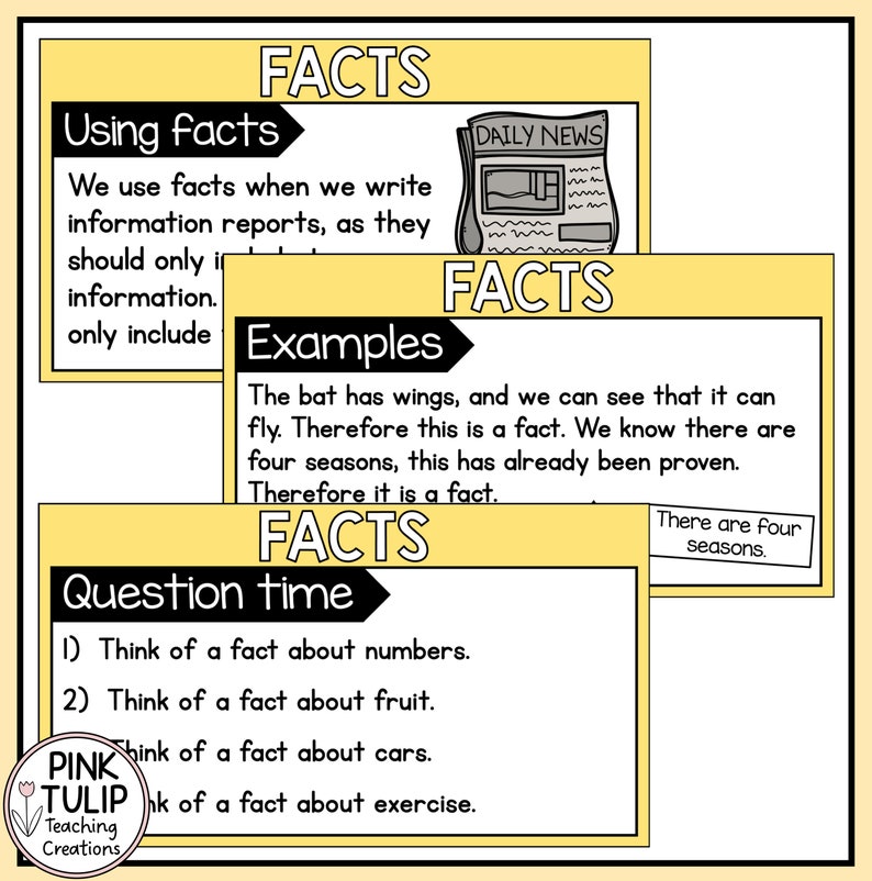 Fact and Opinion Powerpoint - Guided Teaching - Etsy