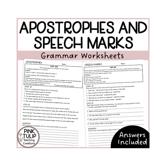 Apostrophes Worksheet Apostrophe Activity