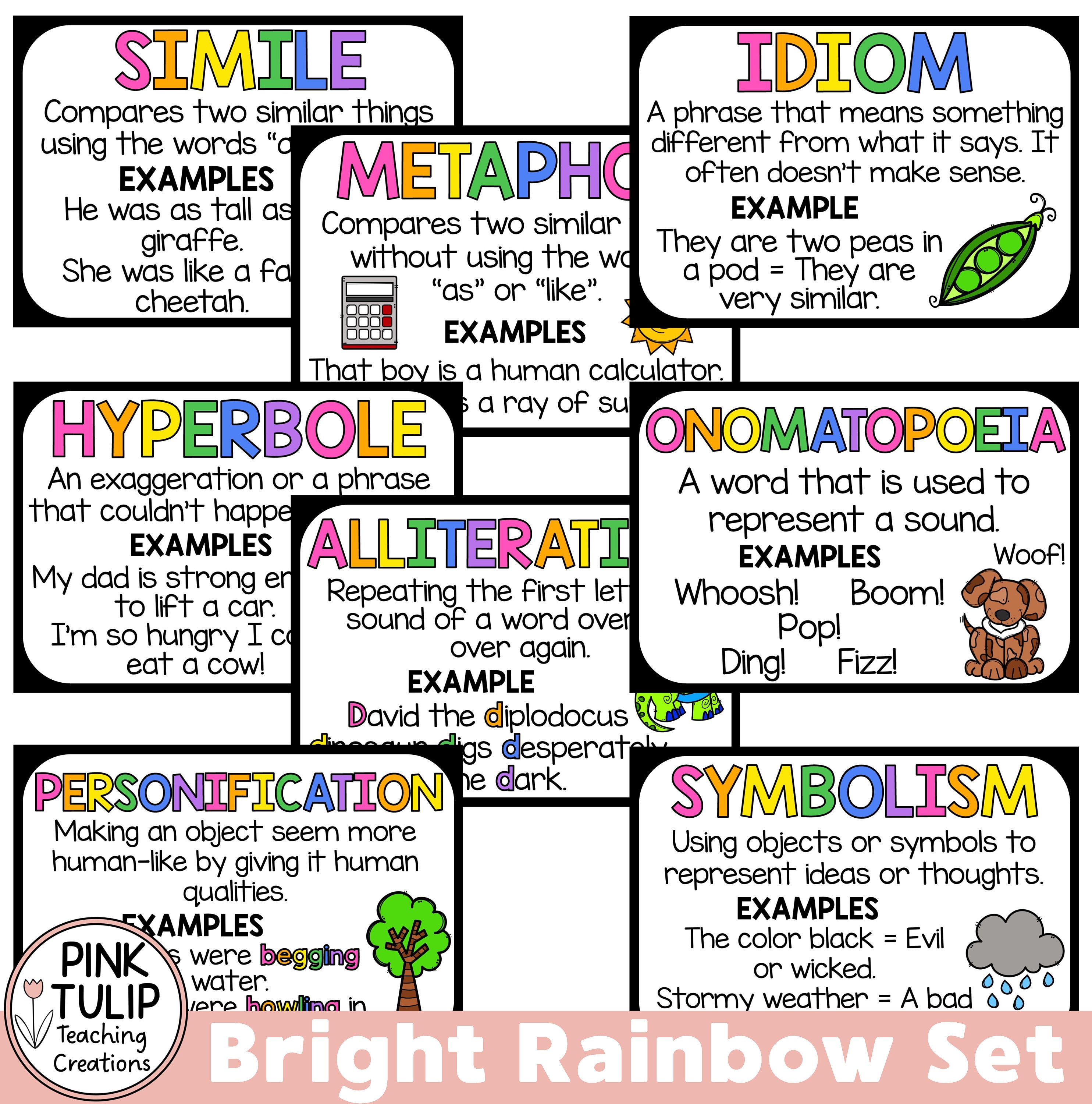 Figurative Language Posters - Classroom Decor - Etsy