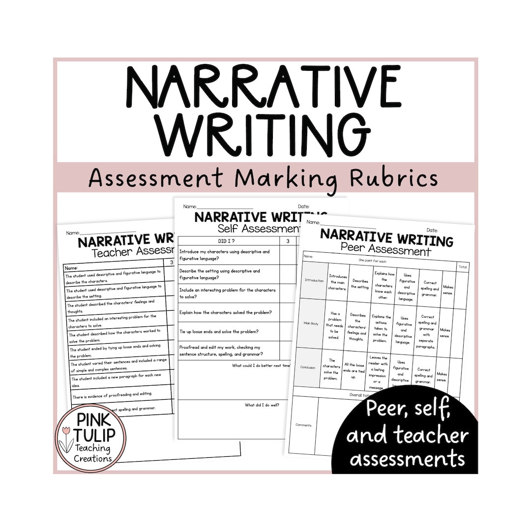 Narrative Writing - Marking Assessment Rubrics - Etsy