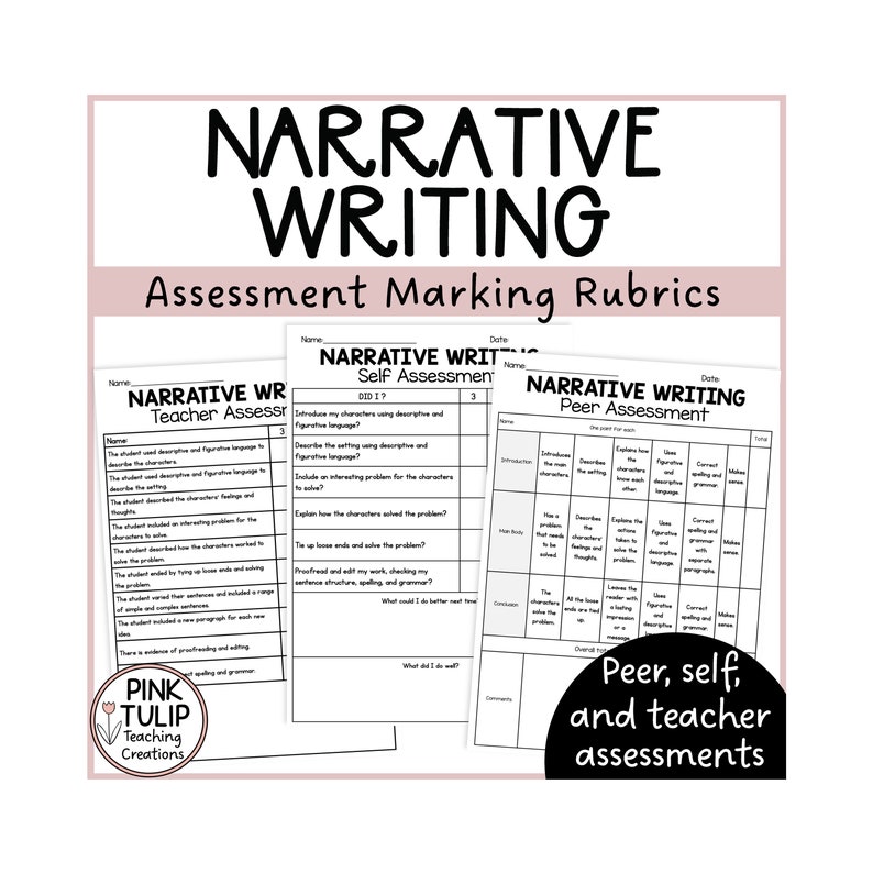 Narrative Writing - Marking Assessment Rubrics - Etsy