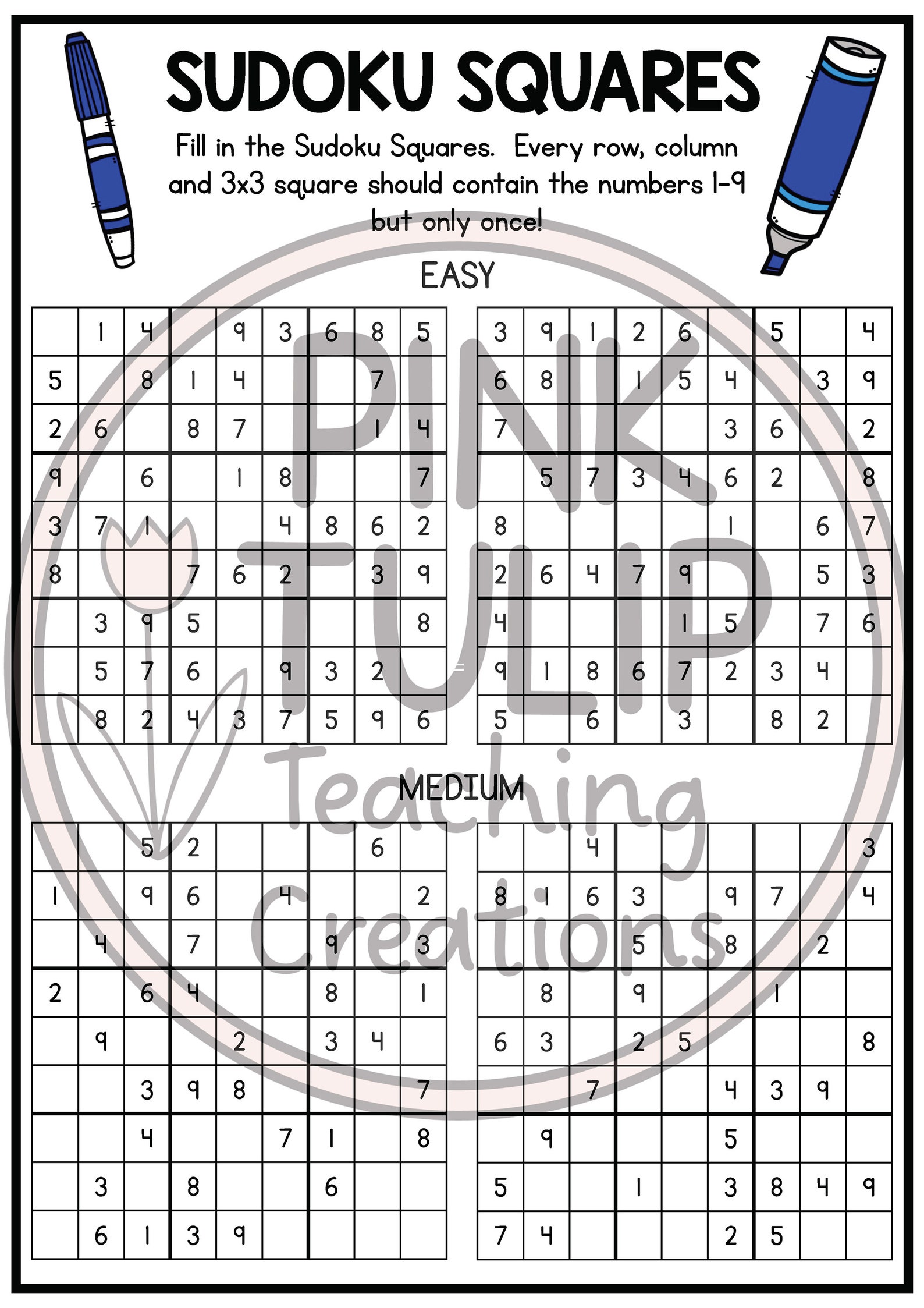No Prep Early Finisher Worksheet Pack - Great for Substitute Teachers ...