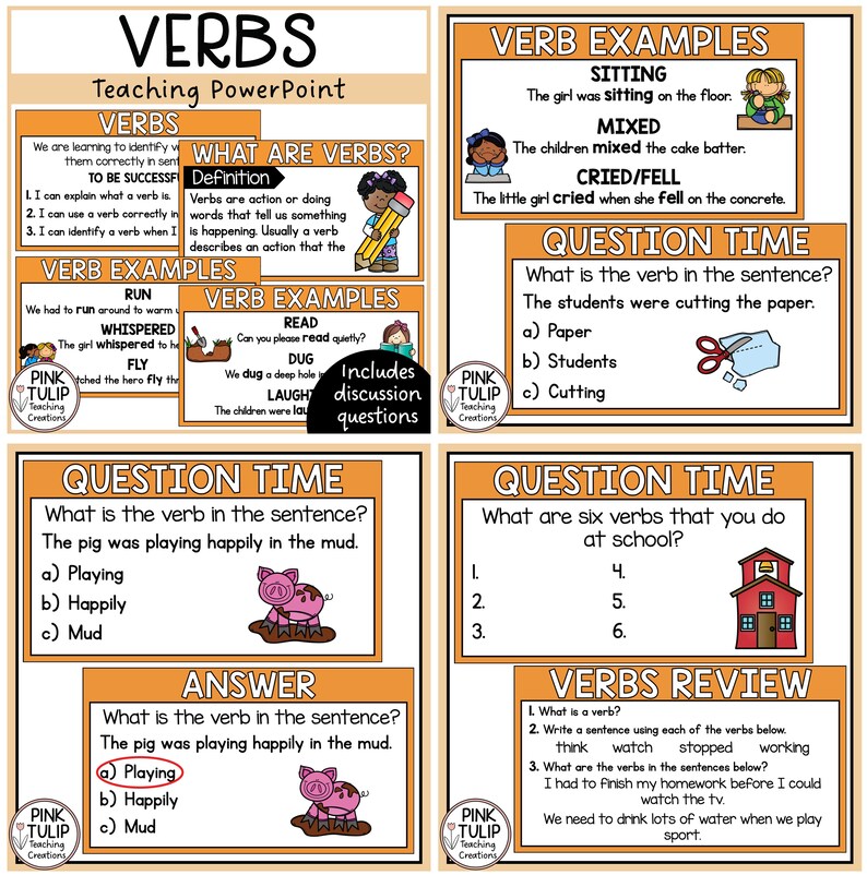 Verbs Bundle - Worksheet Pack and Guided Teaching Powerpoint - Etsy