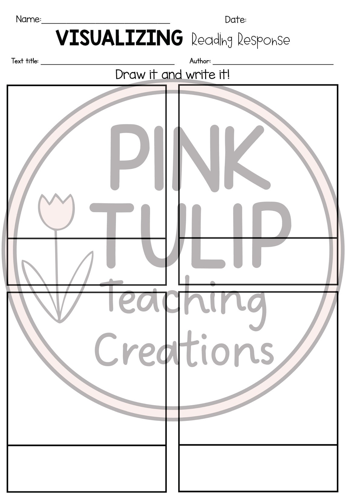 Visualizing (visualising) Reading Response Pack - Templates for Any ...