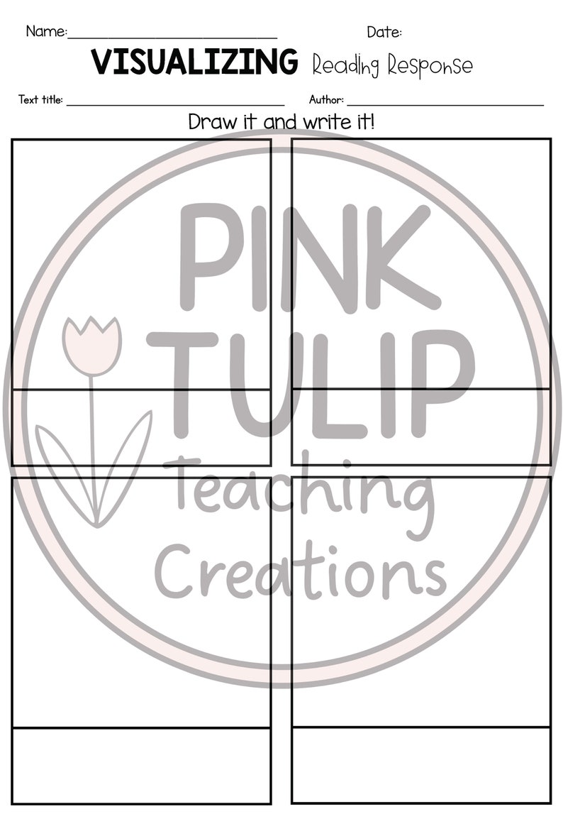 Visualizing (visualising) Reading Response Pack - Templates for Any ...