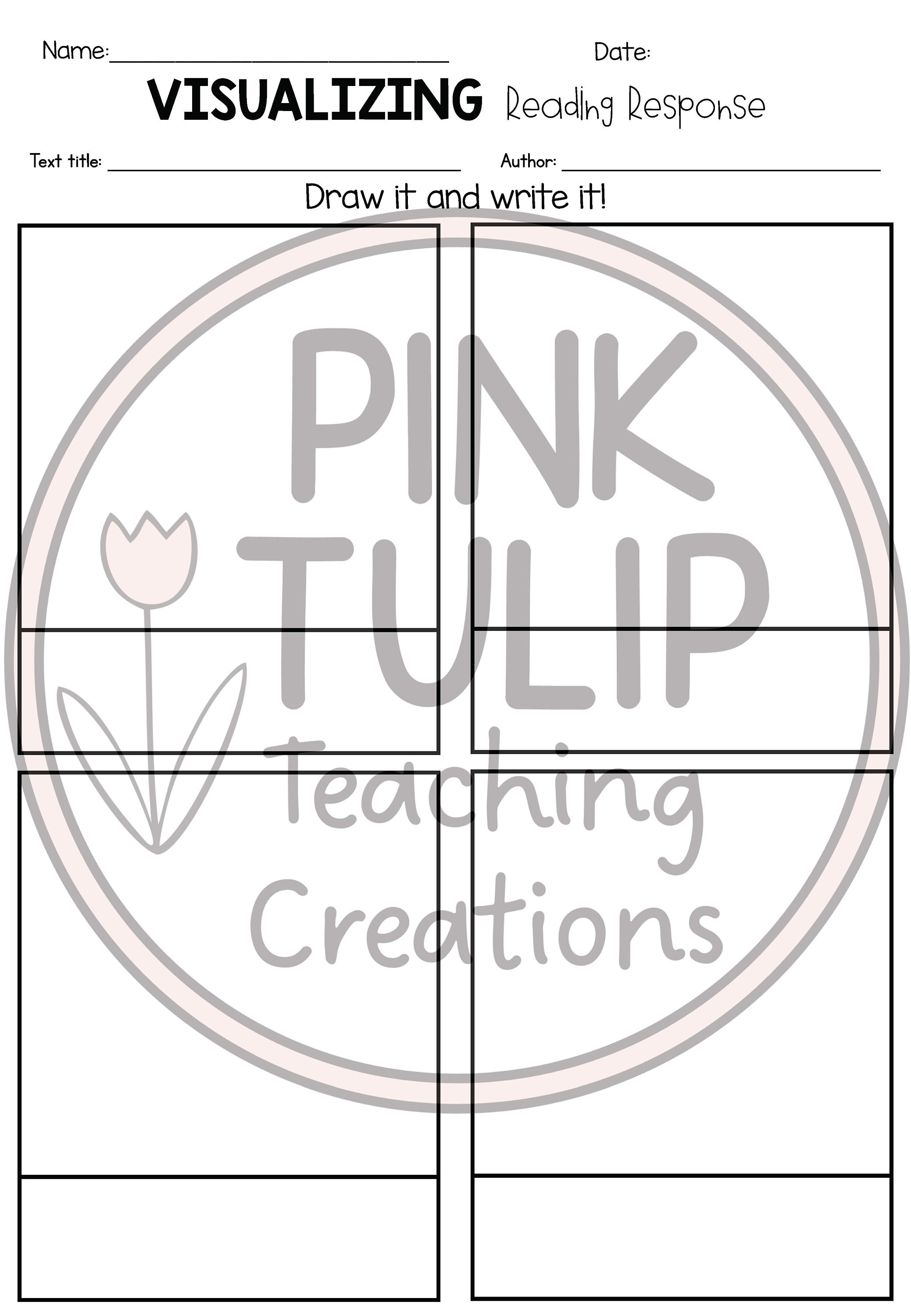 Visualizing (visualising) Reading Response Pack - Templates for Any ...