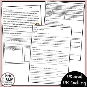 Comprehension Worksheets - Reading Strategies Set #10 - Etsy