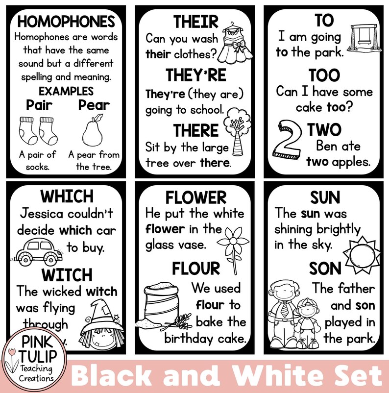 Homophones Posters - Classroom Decor - Etsy