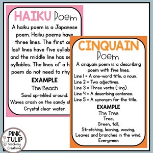 Poetry Posters - Classroom Decor - Etsy