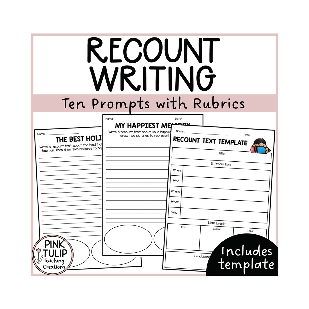 Recount Writing - Prompts and Template - Etsy