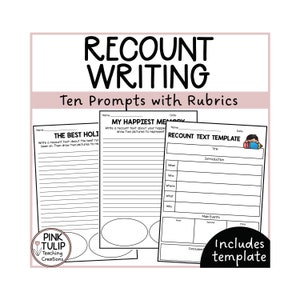 Recount Writing - Prompts and Template - Etsy