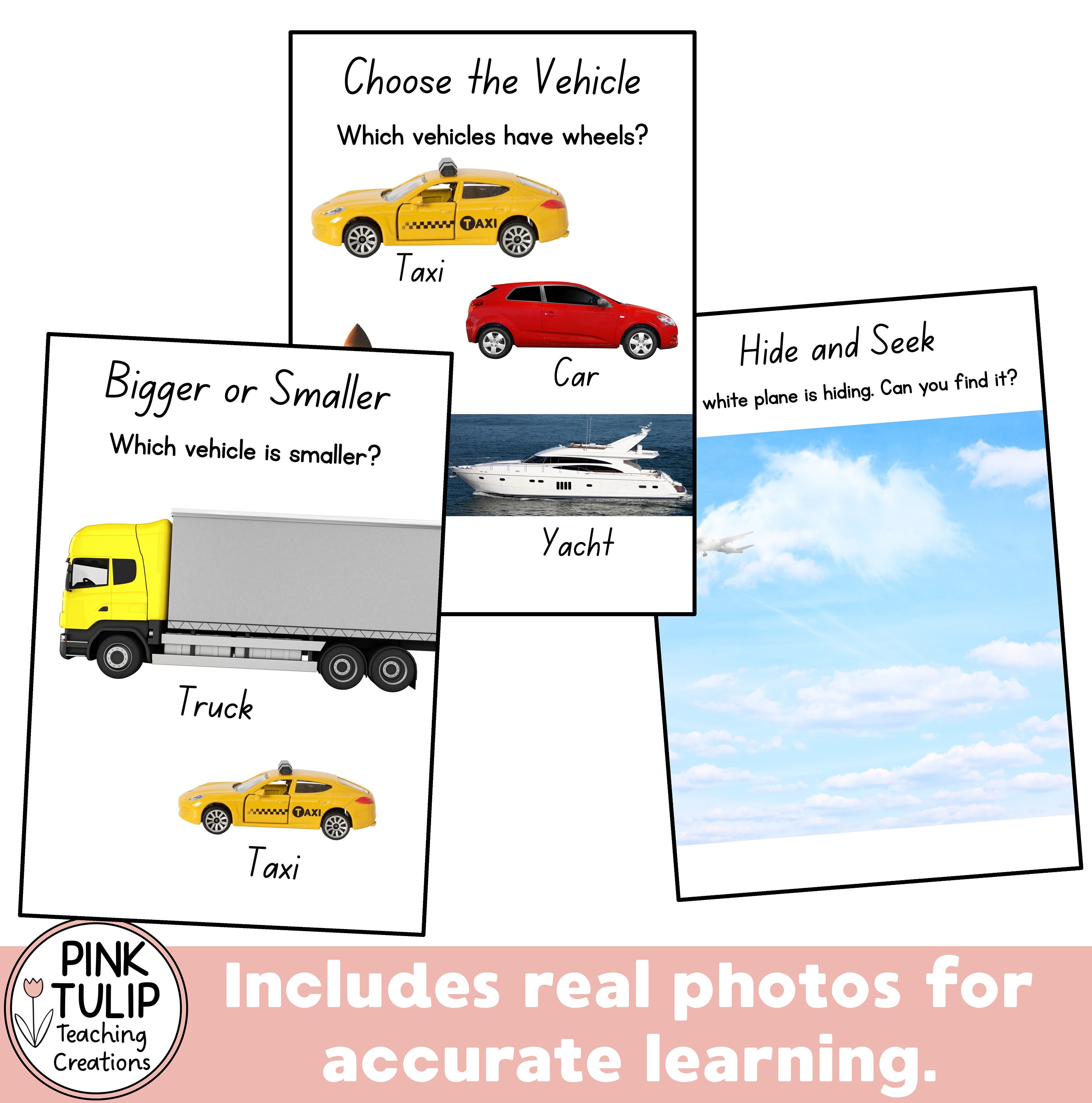 Toddler Learning Book - Vehicles - Etsy