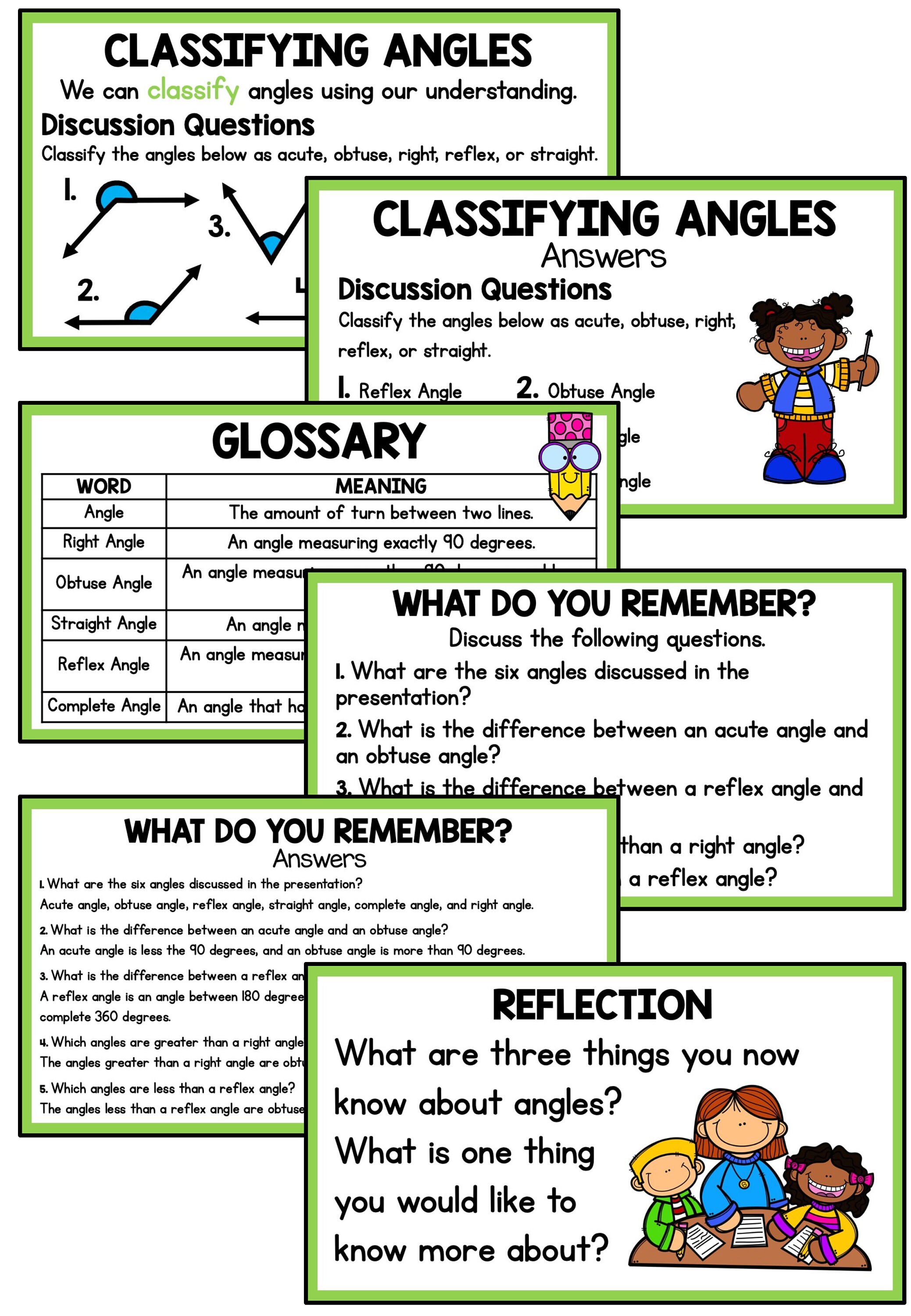 Comparing and Classifying Angles Teaching Powerpoint Presentation - Etsy