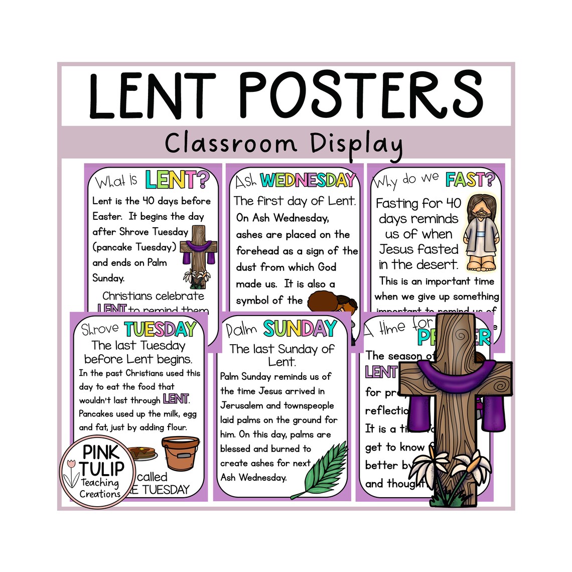 Lent Posters - Classroom Decor - Etsy