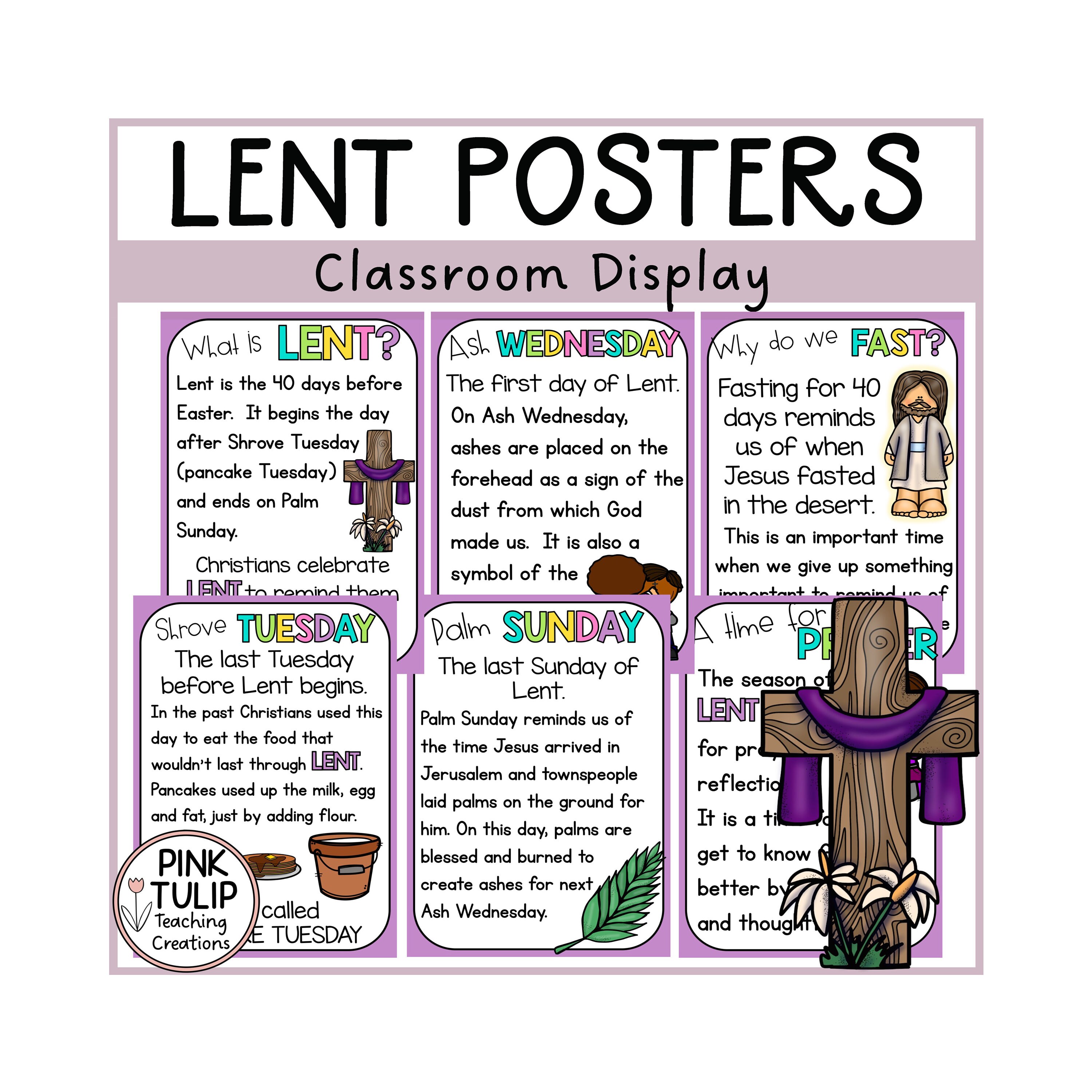 Lent Posters - Classroom Decor - Etsy