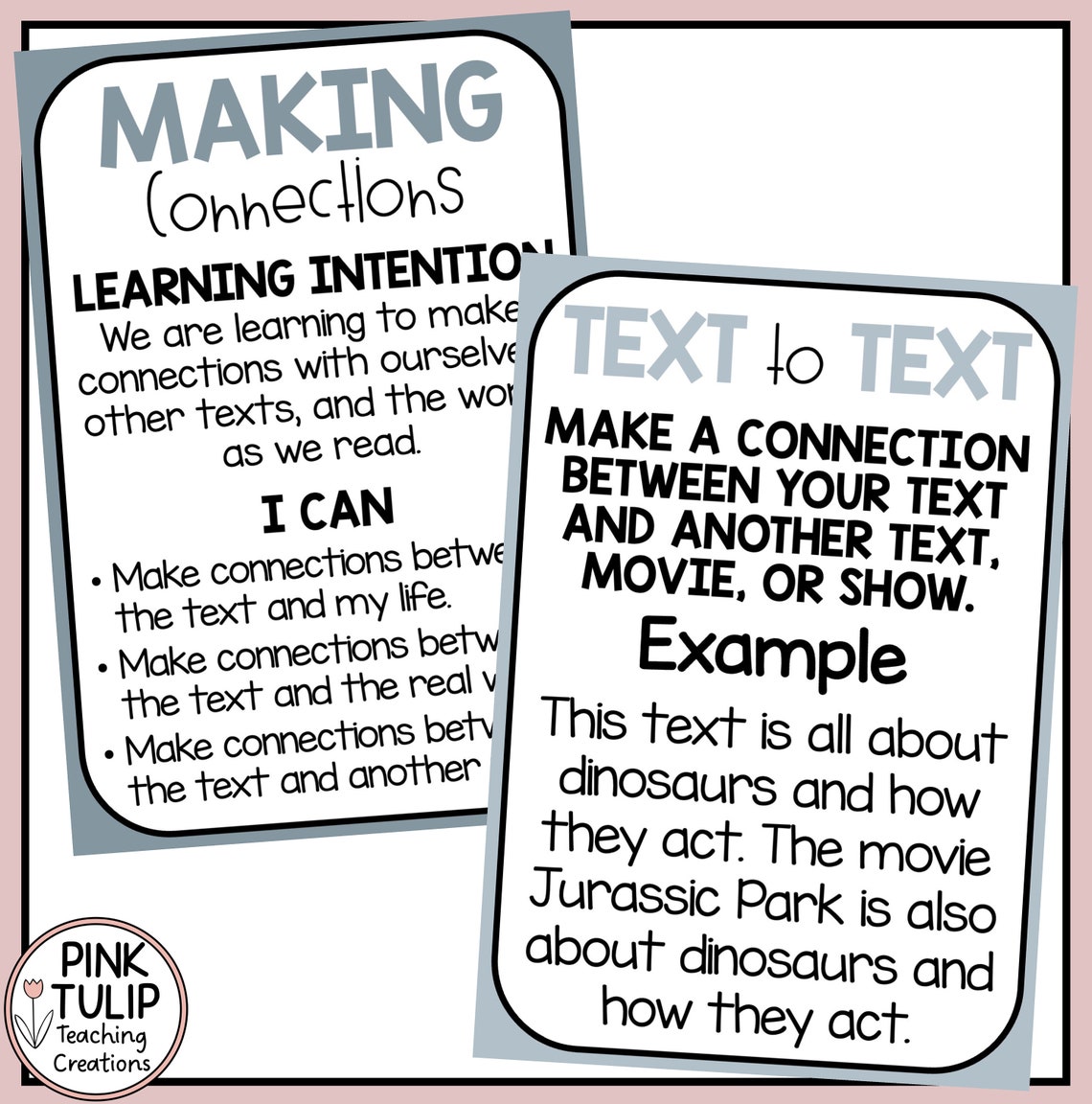 Making Connections Reading Posters - Earth Tones Classroom Decor - Etsy