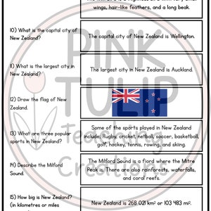 New Zealand Scavenger Hunt - Research Task - Etsy