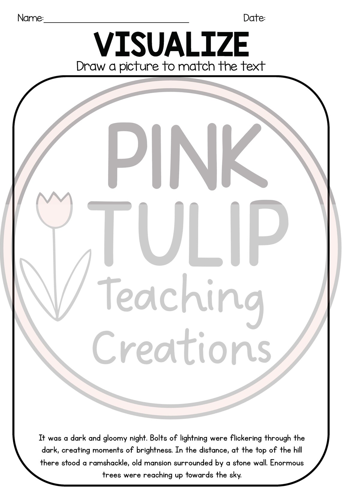 Visualizing visualising Reading Comprehension Worksheet Pack - Etsy ...