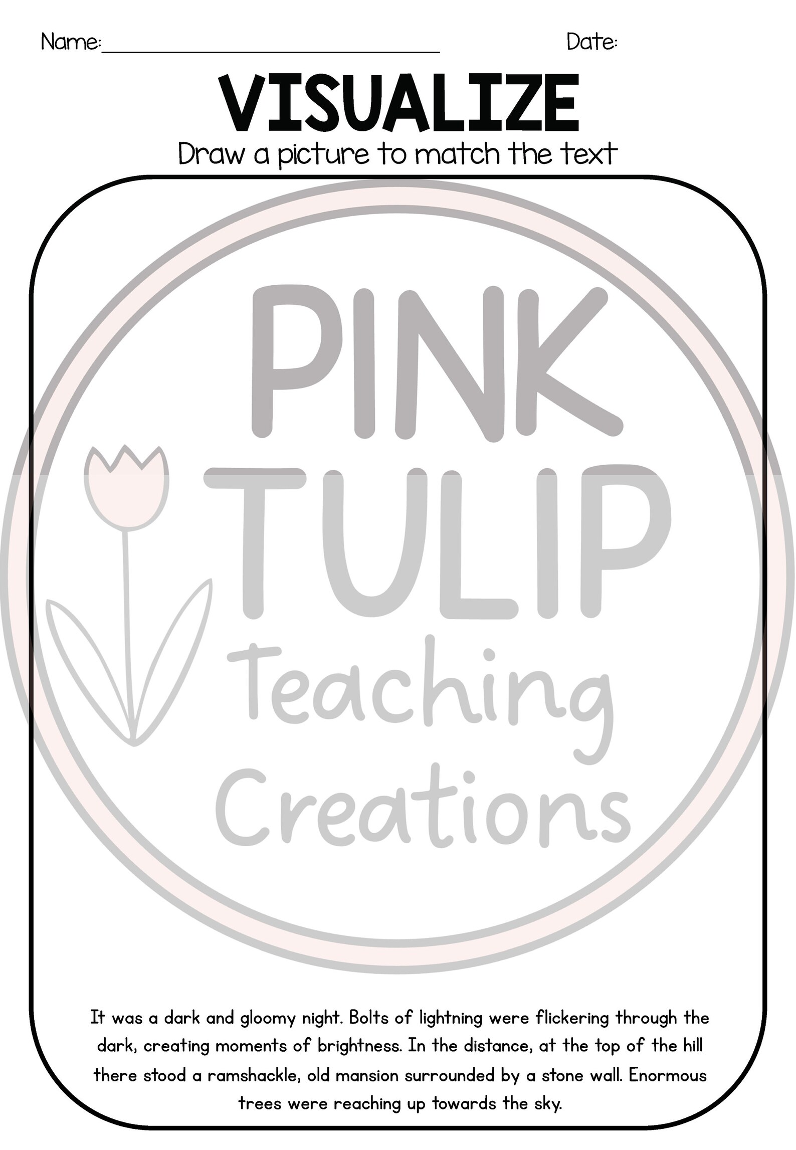 Visualizing (visualising) - Reading Comprehension Worksheet Pack - Etsy ...