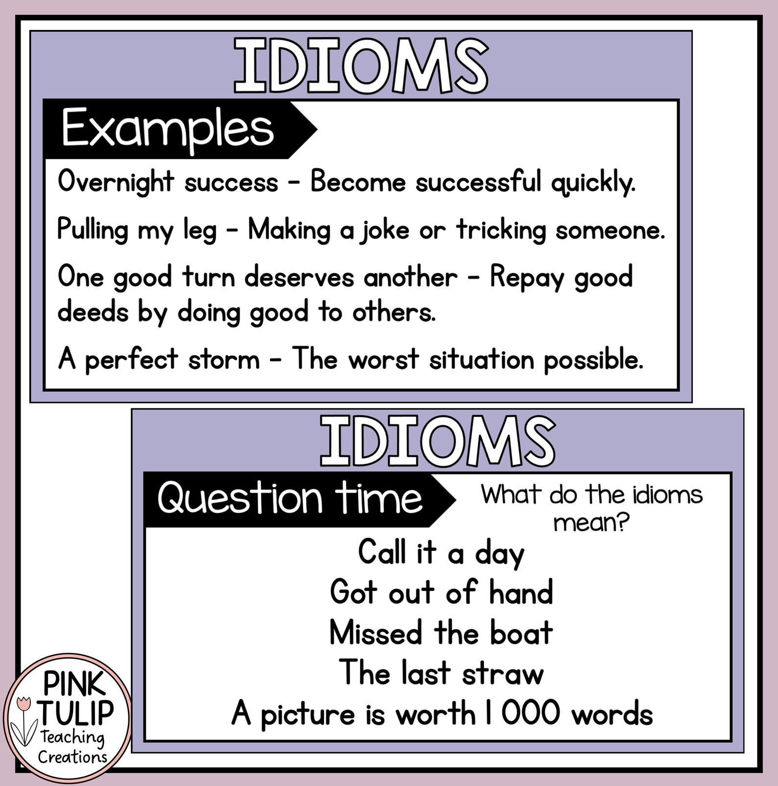 Idioms Shared Reading Powerpoint - Guided Teaching - Etsy
