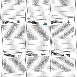 Making Connections (connecting) - Reading Comprehension Bundle - Etsy