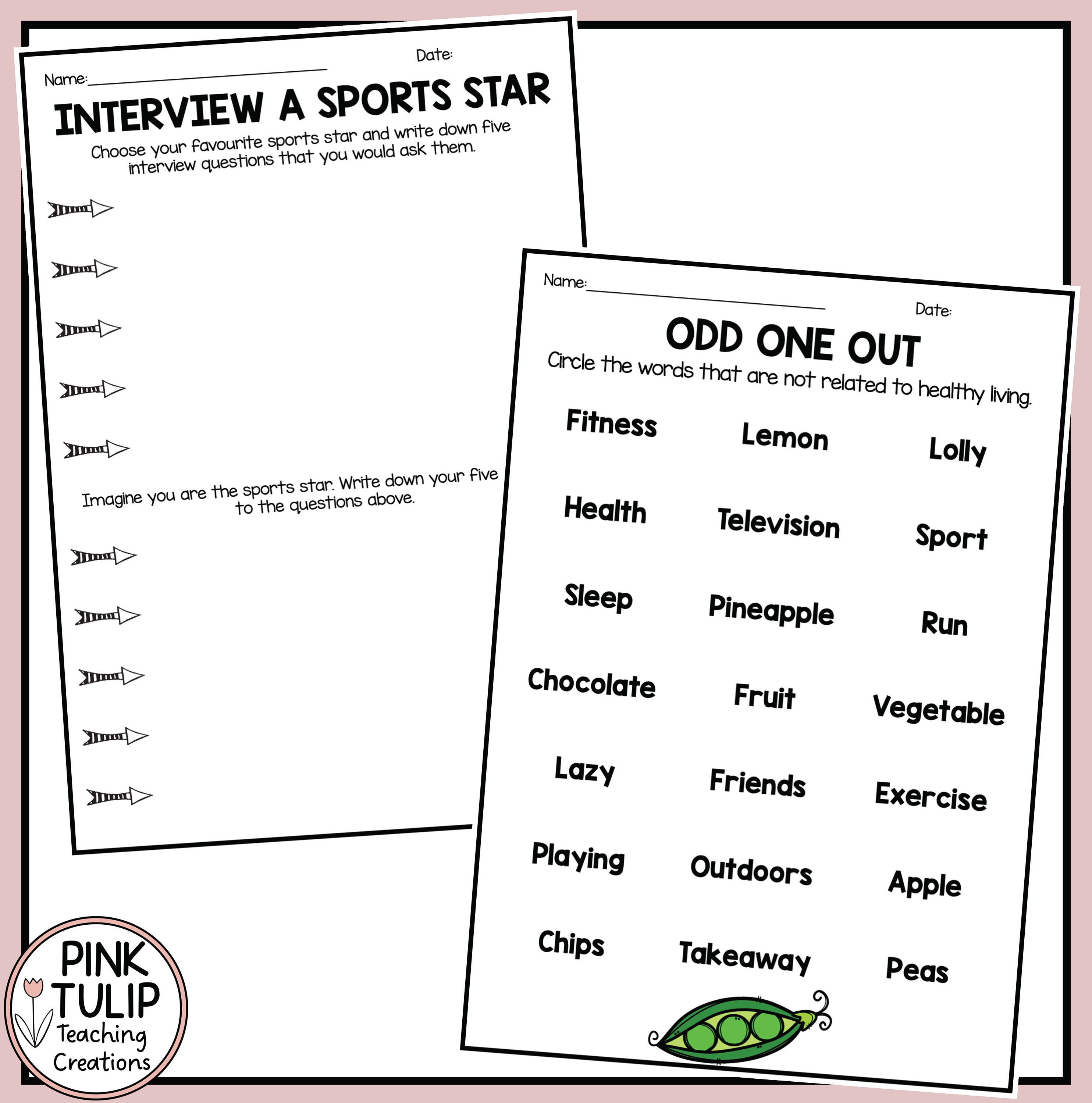 Healthy Living - Learning Activity Pack - Etsy