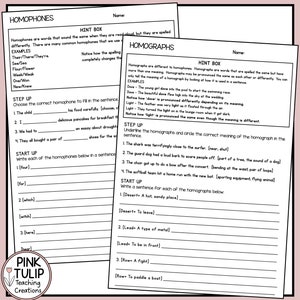 Grammar Worksheet Pack - Etsy