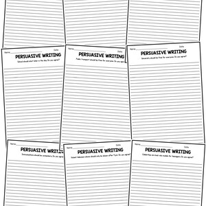 Persuasive Writing Prompts - Lightning Writing - Etsy