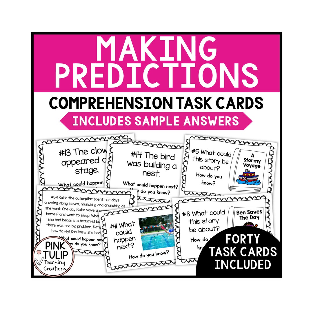 Making Predictions (predicting) - Task Cards - Etsy