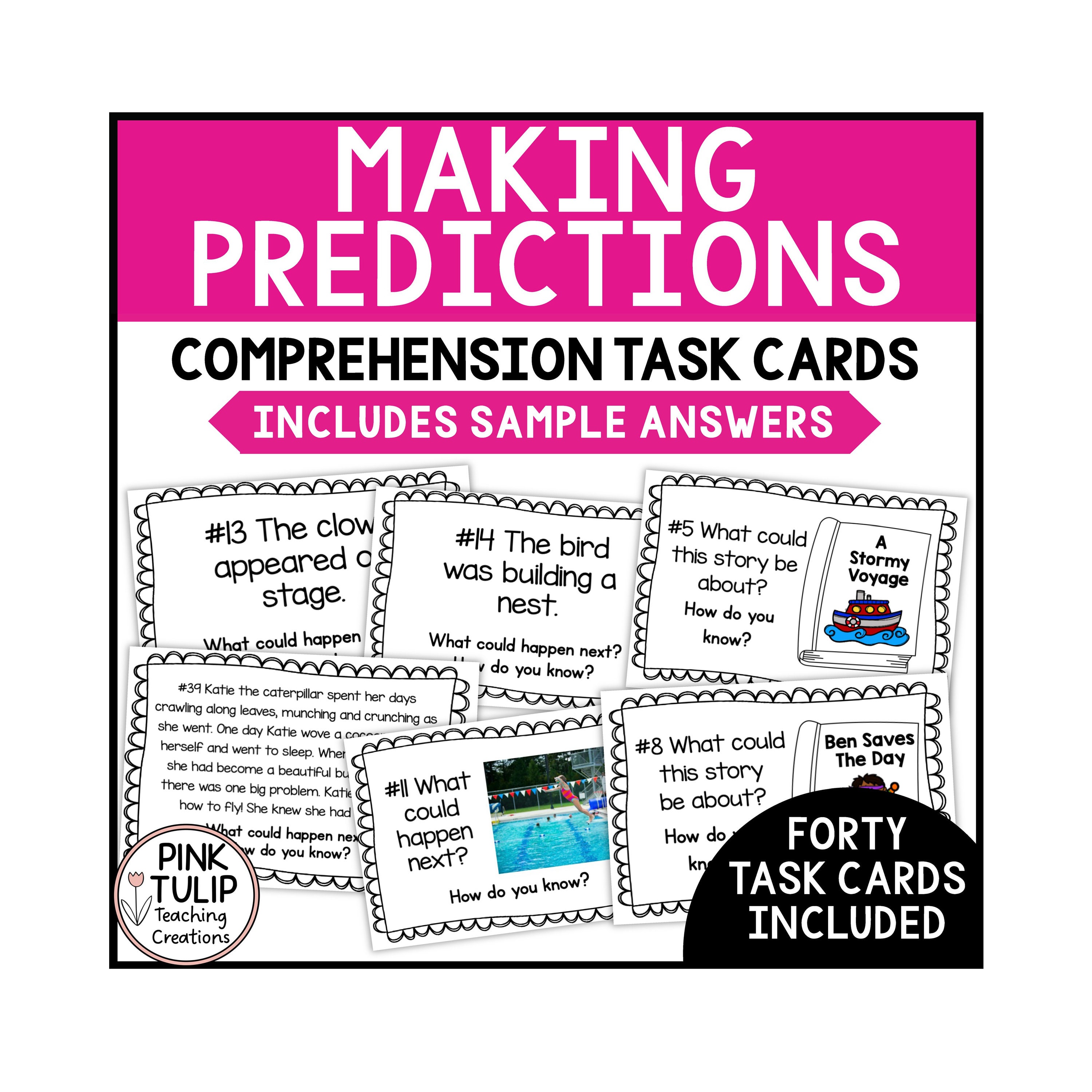 Making Predictions (predicting) - Task Cards - Etsy