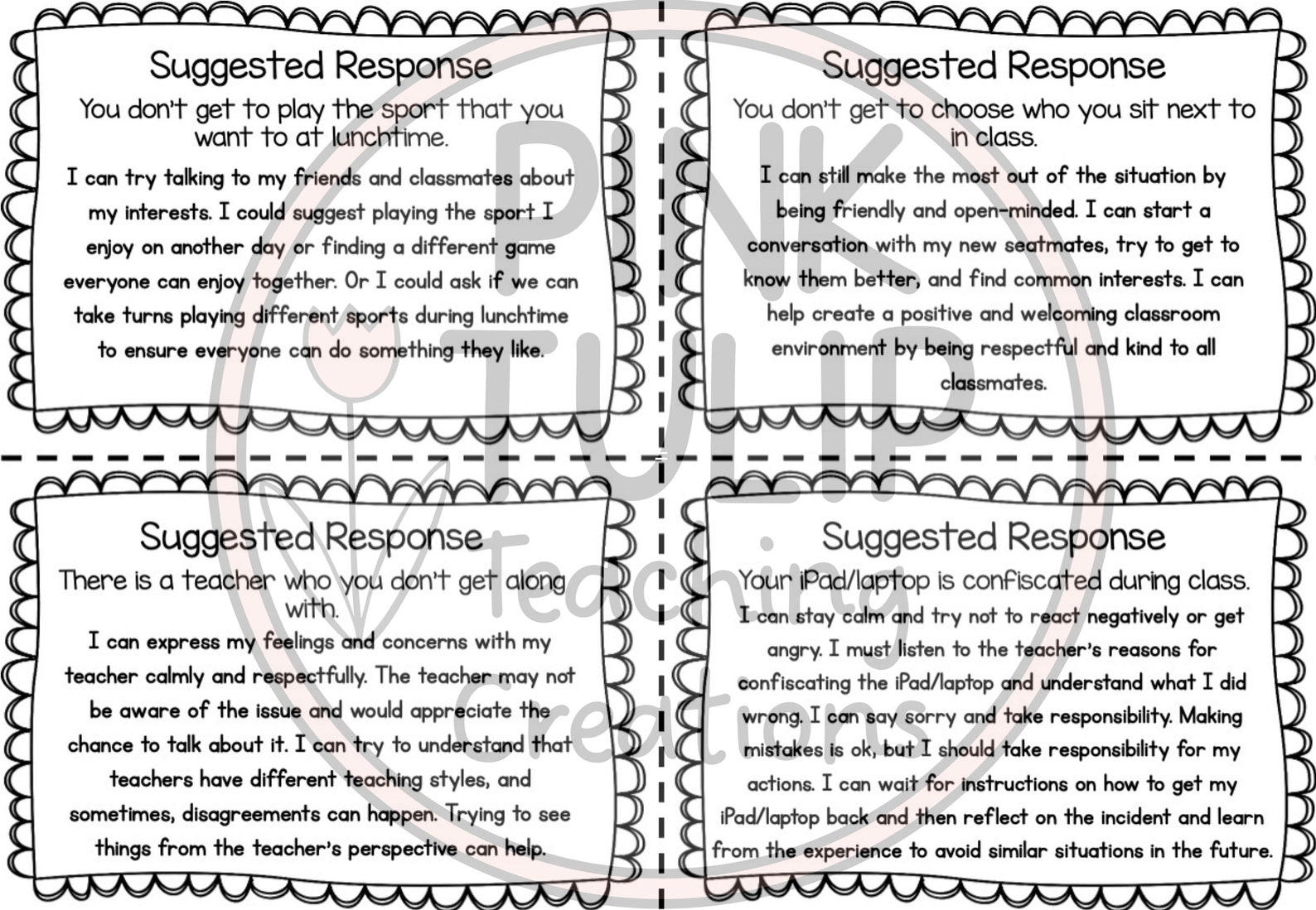 Resilience Scenarios - Task Cards for Role Play - Etsy