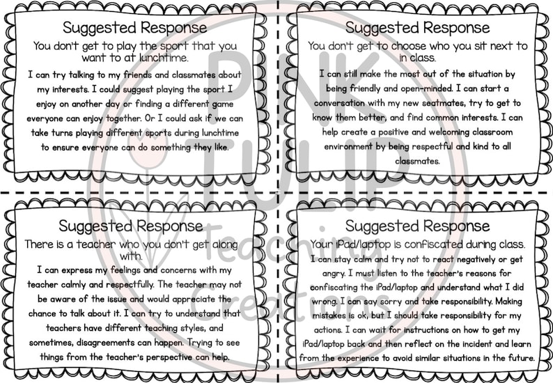 Resilience Scenarios - Task Cards for Role Play - Etsy