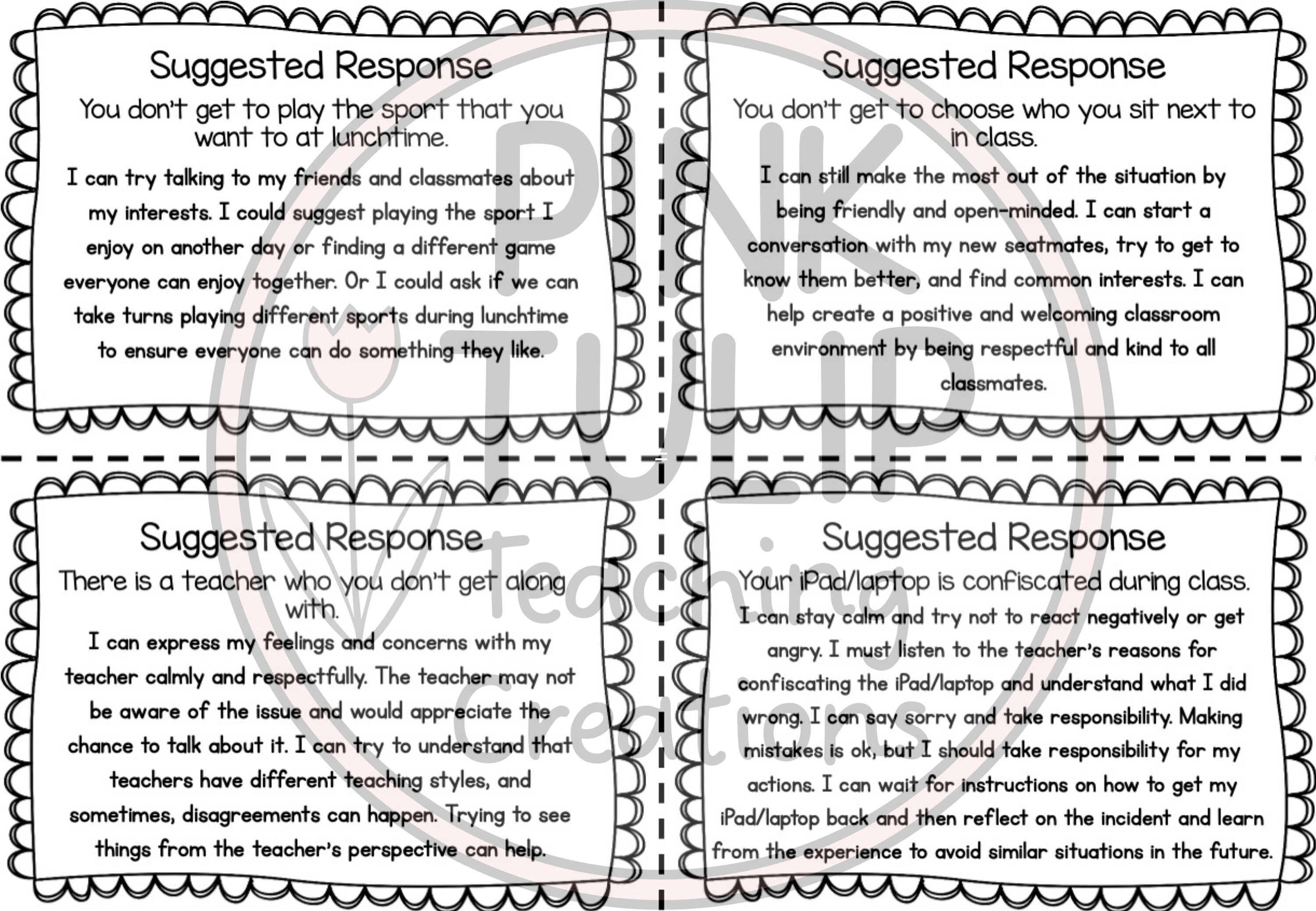 Resilience Scenarios - Task Cards for Role Play - Etsy