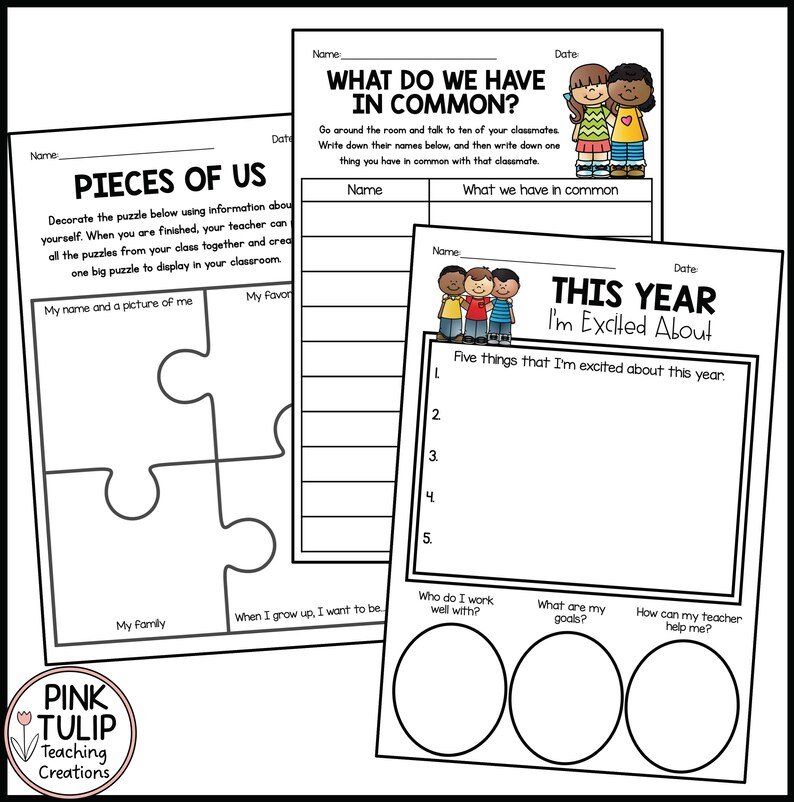 Back to School Activity Pack - 40 Worksheets and Lesson Ideas - Etsy