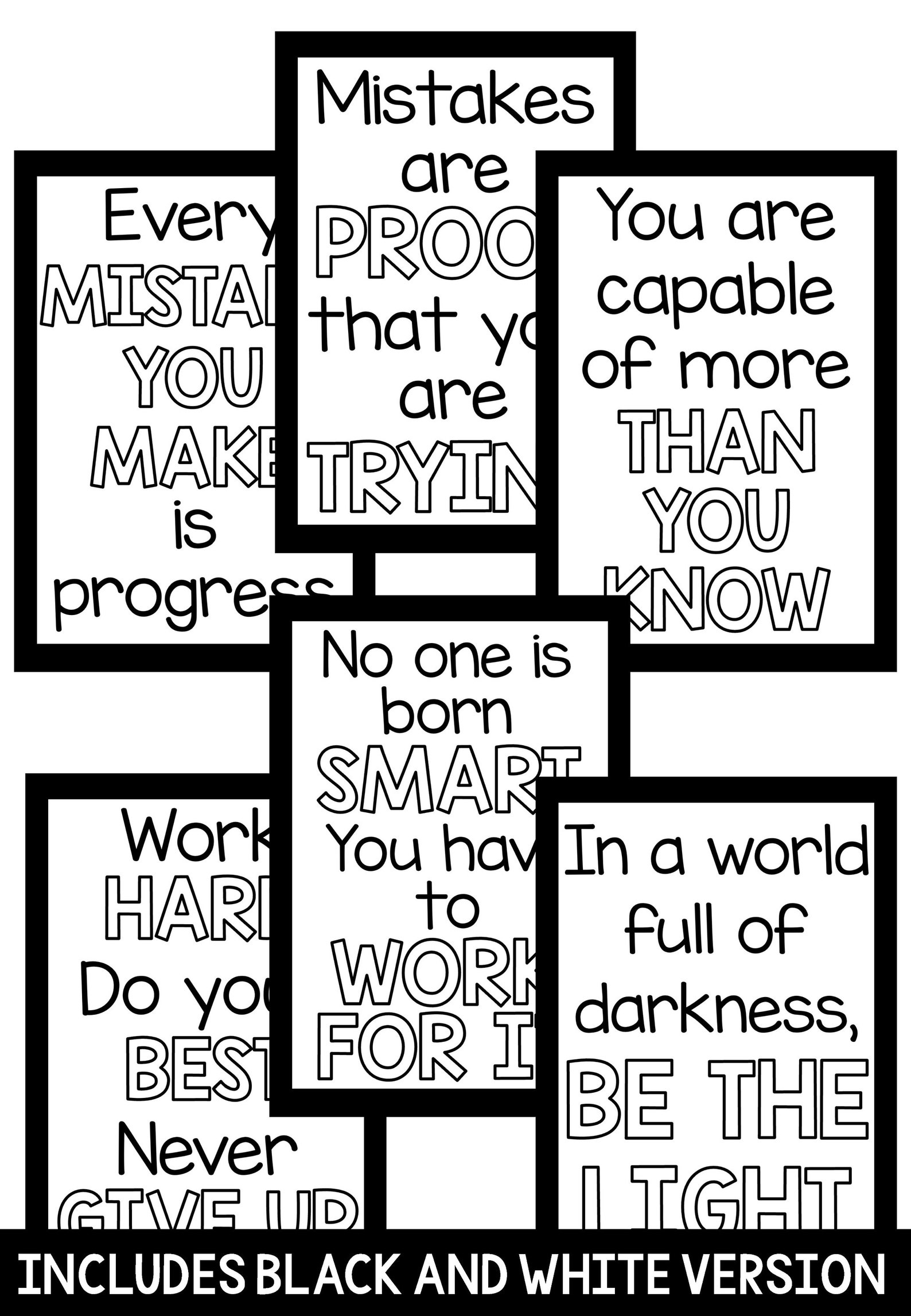 Growth Mindset Poster Set - Classroom Decor - Etsy