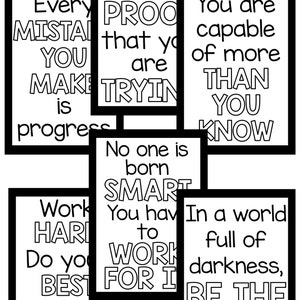 Growth Mindset Poster Set - Classroom Decor - Etsy