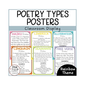 Poetry Posters - Classroom Decor - Etsy