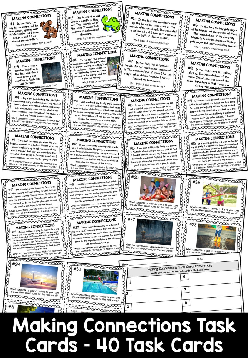 Making Connections (connecting) - Reading Comprehension Bundle - Etsy