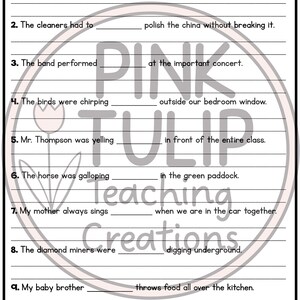 Add an Adverb to the Sentences - Fill in the Blanks Worksheet Pack - Etsy