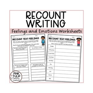 Recount Writing - Feelings and Emotions Worksheets - Etsy