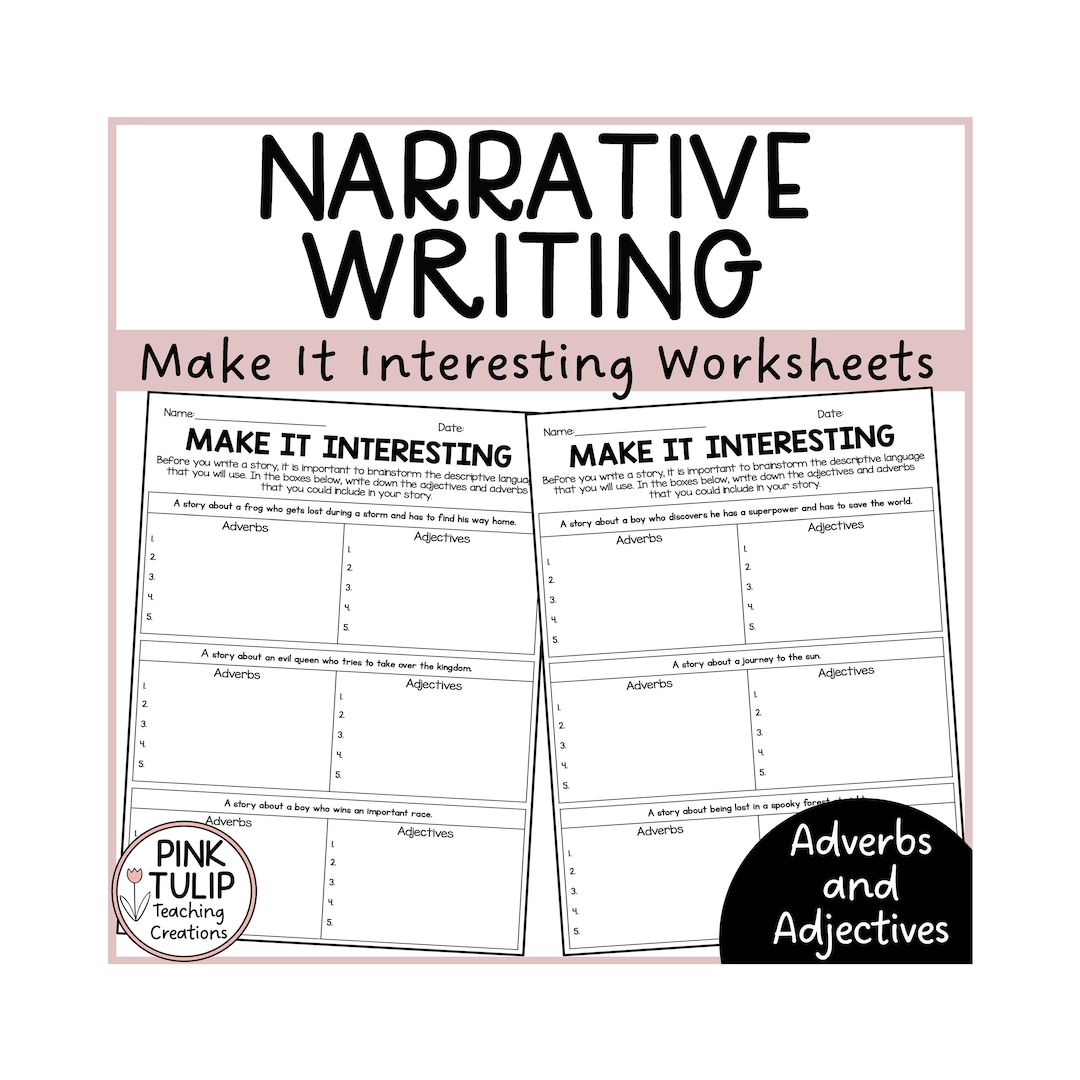 Make It Interesting With Adjectives and Adverbs - Narrative Writing ...