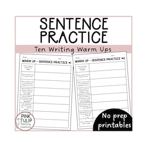Writing Activity - Sentence Practice - Etsy