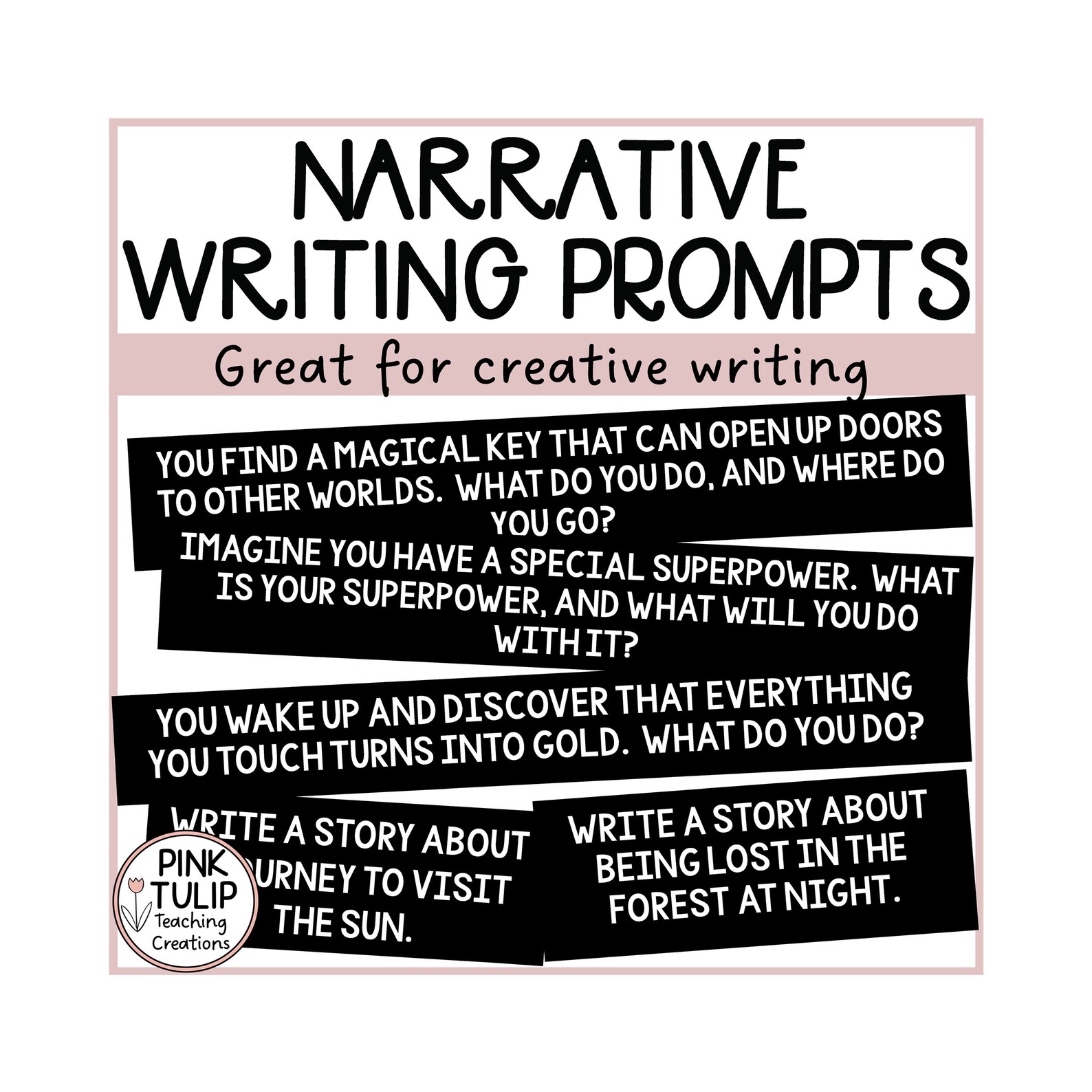 Narrative Writing Prompts - Lightning Writing - Etsy
