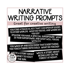 Narrative Writing Prompts - Lightning Writing - Etsy