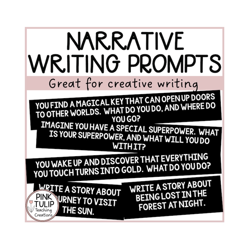 Narrative Writing Prompts - Lightning Writing - Etsy