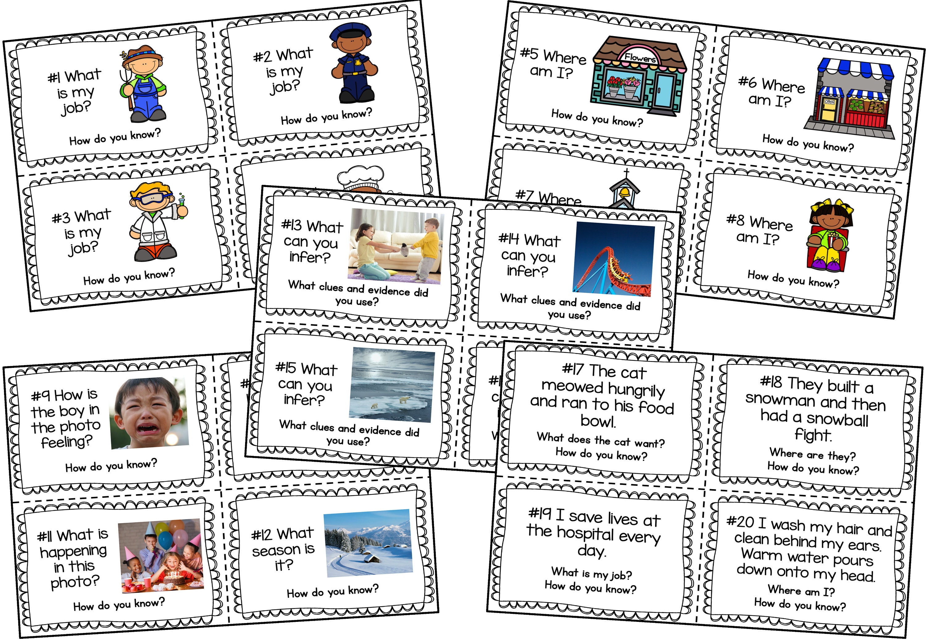 Making Inferences (inferring) - Task Cards - Etsy