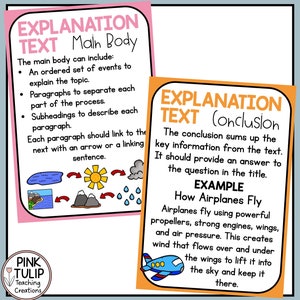 Explanation Text Posters - Classroom Decor - Etsy