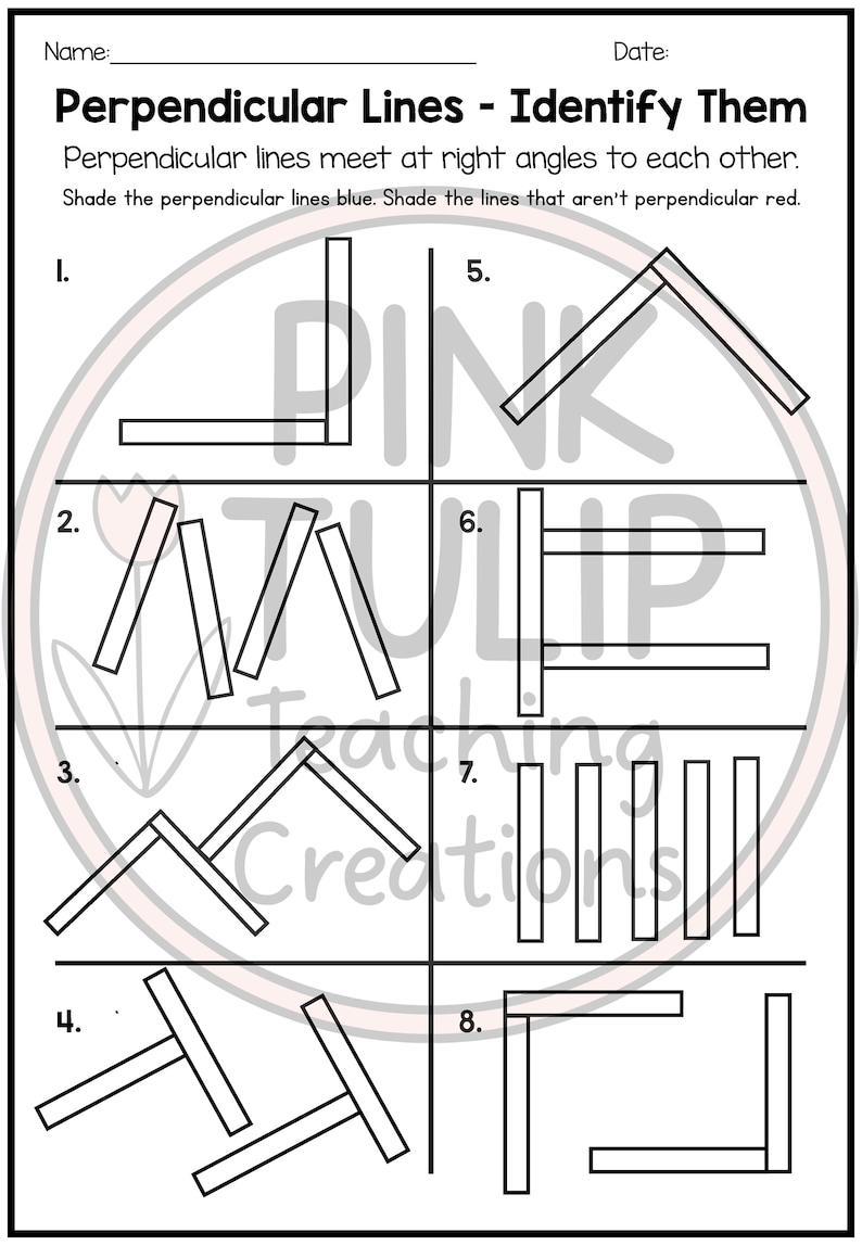 2D Shapes, Lines, and Patterns - Worksheet Pack - Etsy